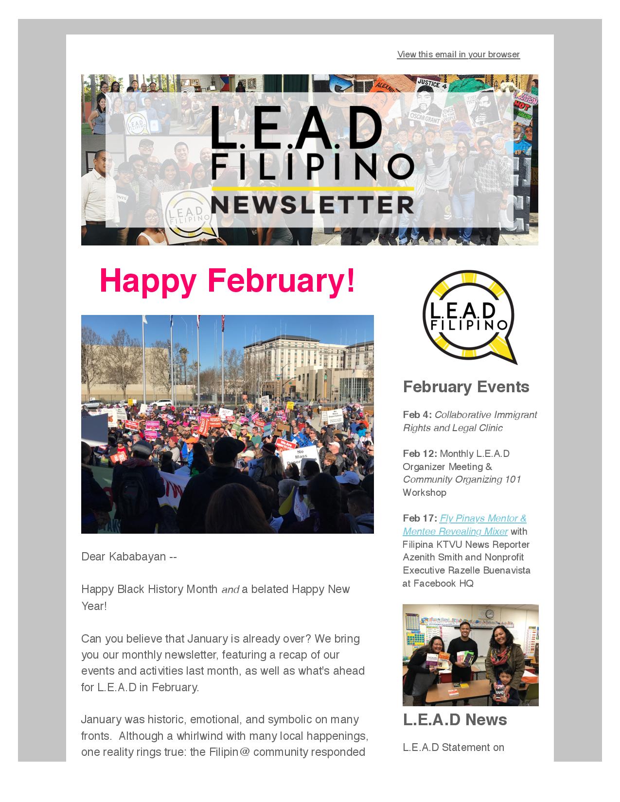 February 2017 Newsletter – LEAD FILIPINO