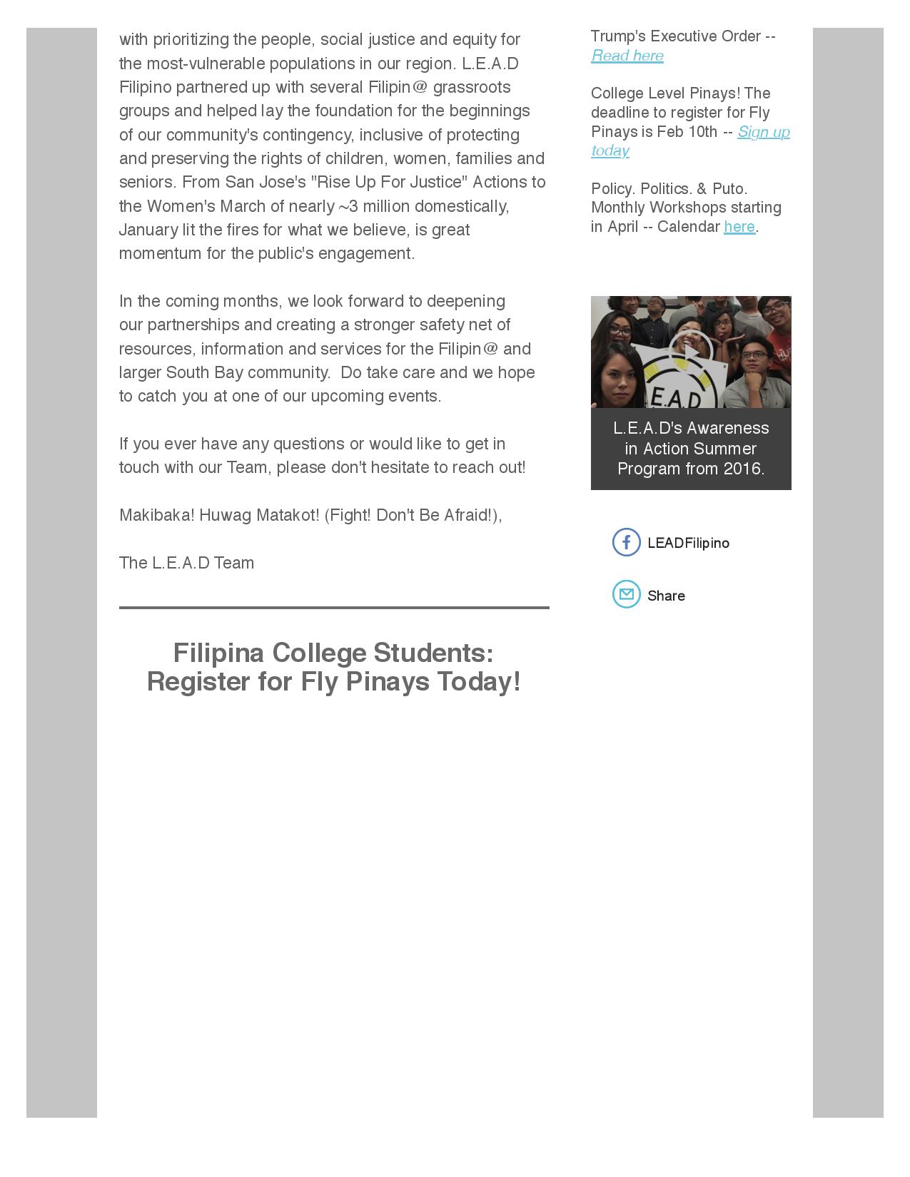 February 2017 Newsletter – LEAD FILIPINO