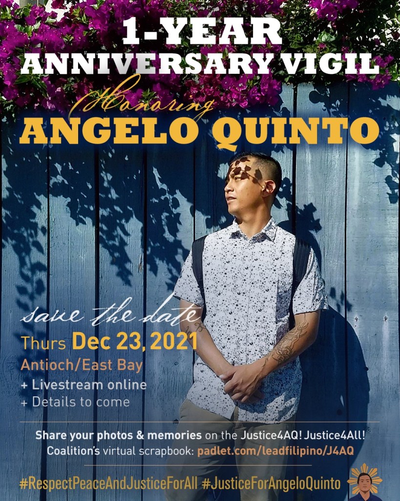 Angelo Quinto’s One Year Anniversary Vigil – LEAD FILIPINO